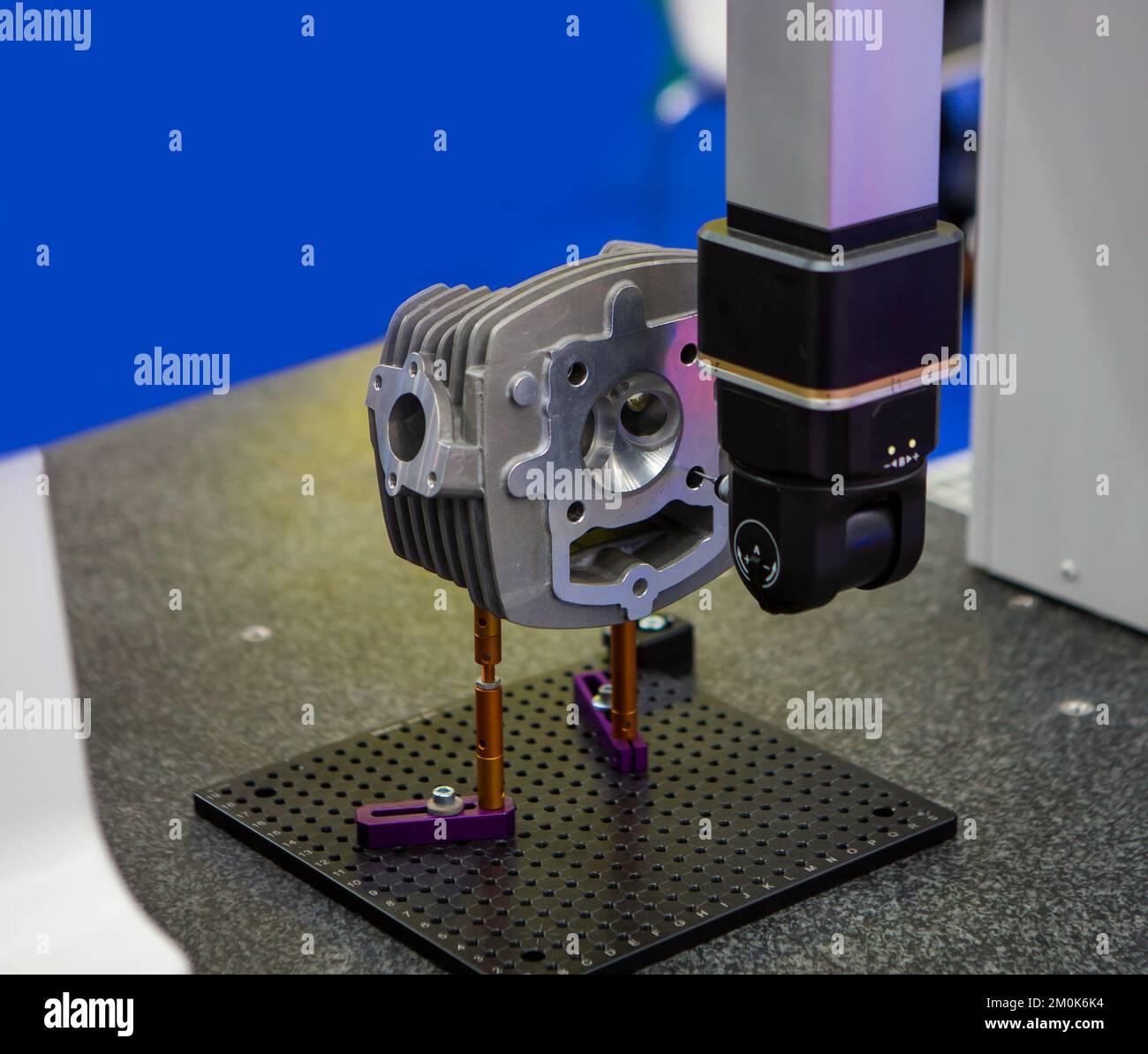 CMM Coordinate Measuring Machine probe measuring workpiece in ...