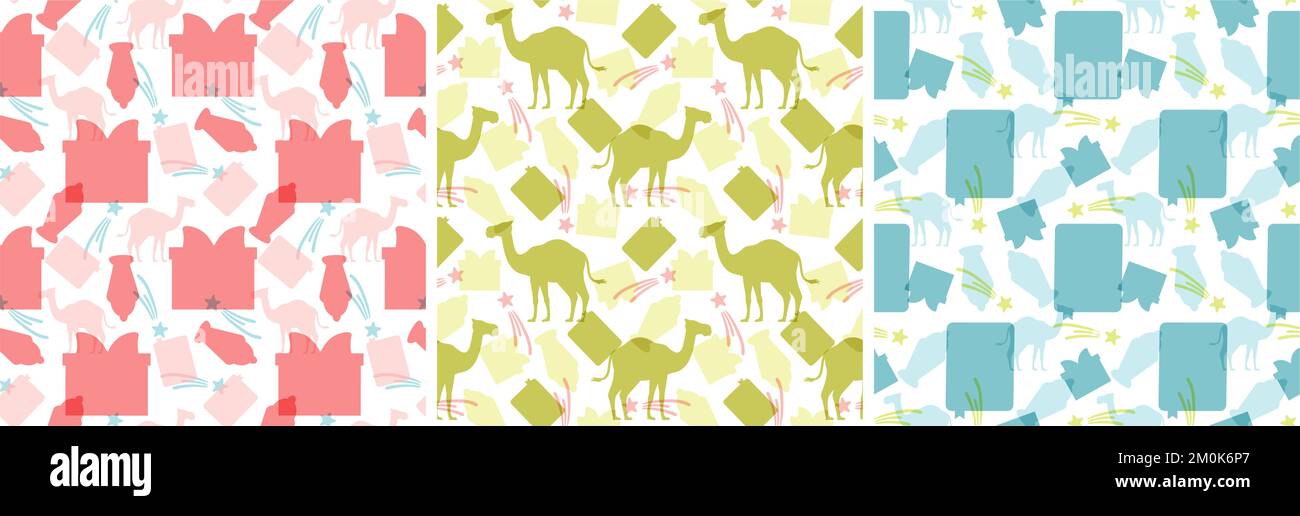 Set of Happy Epiphany Day Seamless Pattern Design Christian Festival to ...