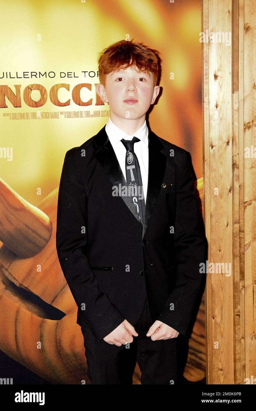 Gregory Mann atttends Guillermo Del Toro's Pinocchio premiere held at ...