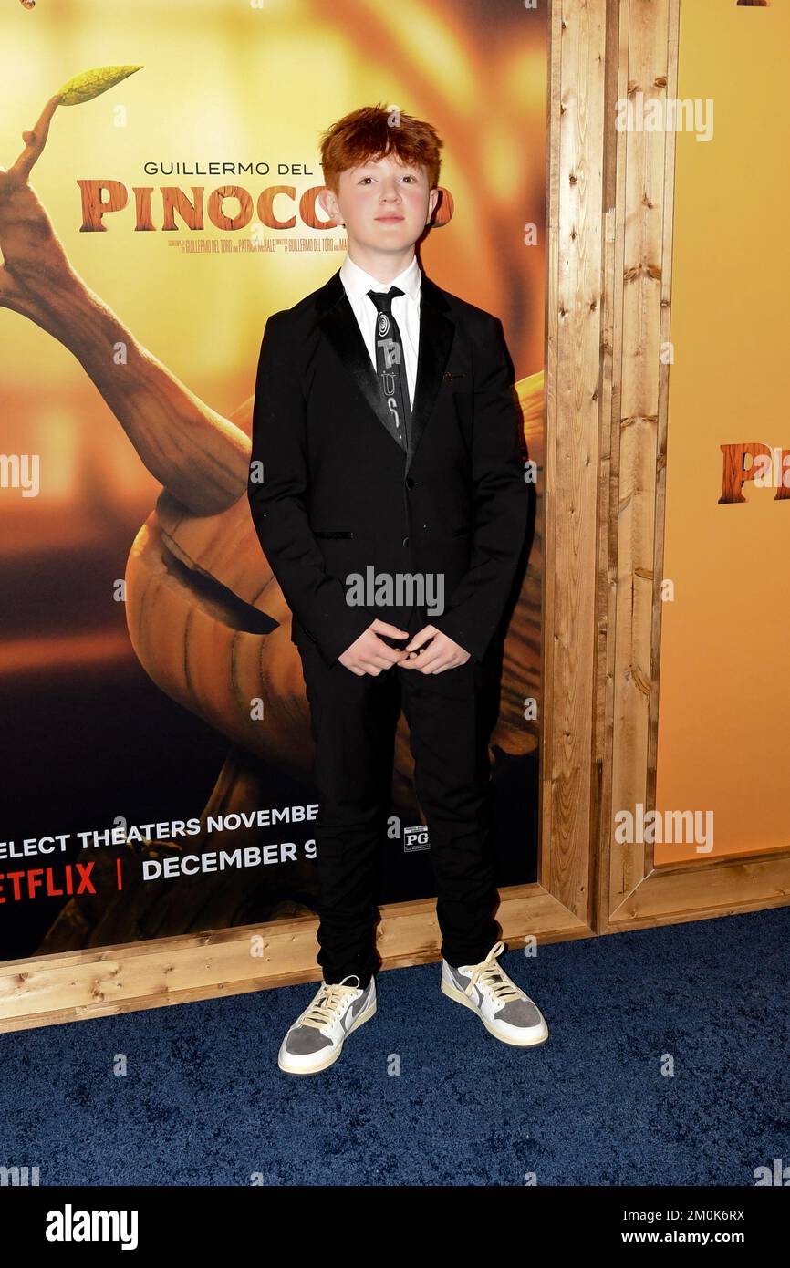 Gregory Mann atttends Guillermo Del Toro's Pinocchio premiere held at ...