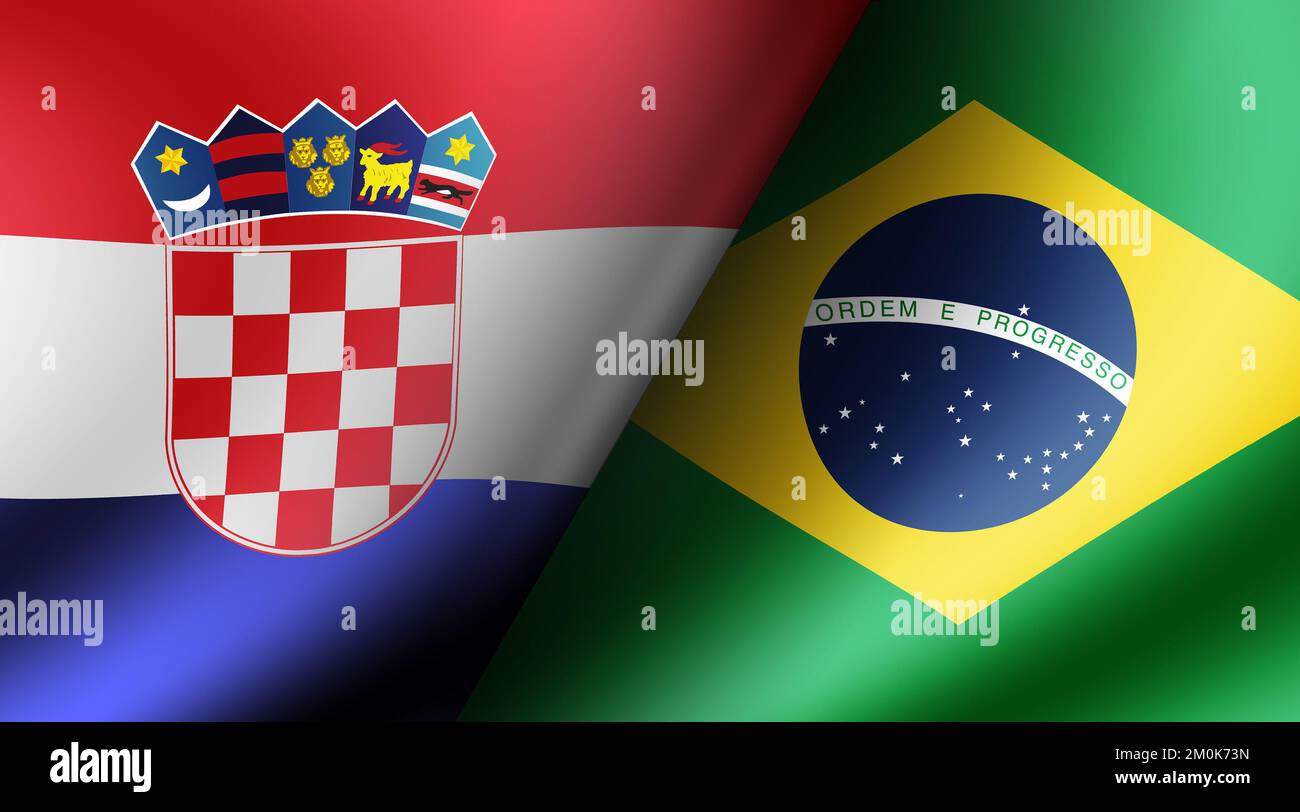 Football 2022 | Knockout Round Match Cards ( Croatia VS Brazil Stock ...