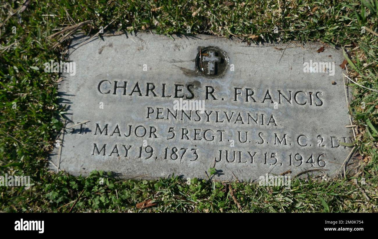 Los Angeles, California, USA 3rd December 2022 Charles Francis Grave at ...