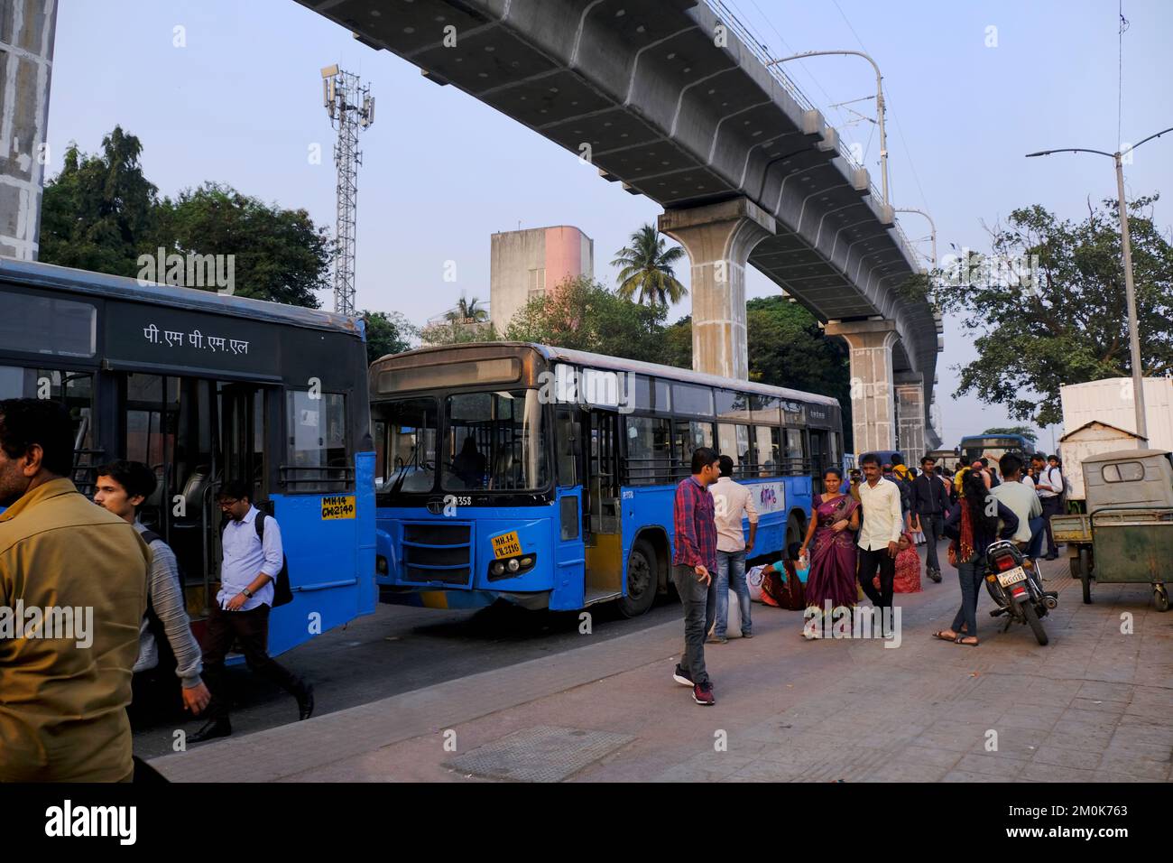 December 06 2022: Pune, India - Buses of the Pune Municipal Transport ...