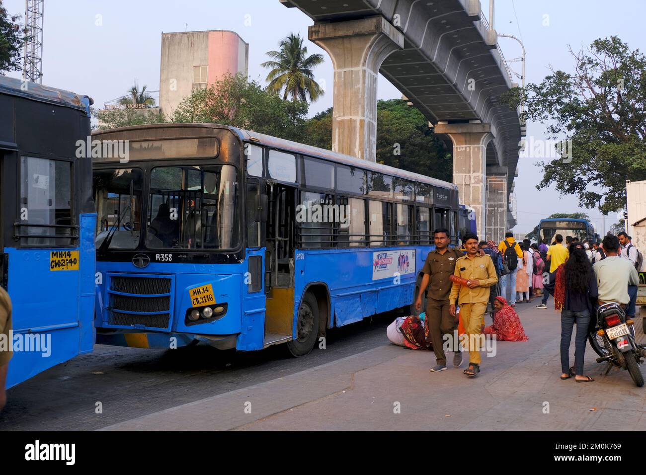 December 06 2022: Pune, India - Buses of the Pune Municipal Transport ...