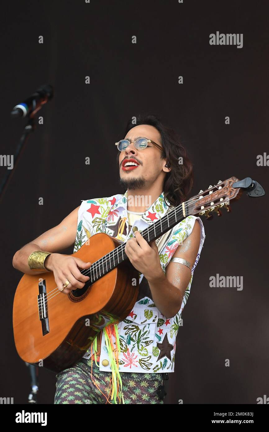 Rio de Janeiro, Brazil,September 10, 2022. Lucas Nunes of the band Bala ...