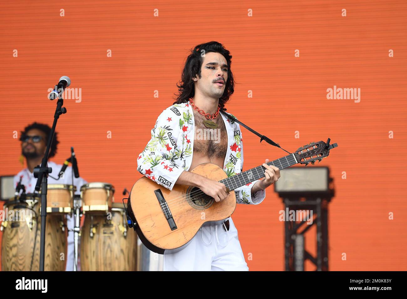 Rio de Janeiro, Brazil,September 10, 2022. Singer Zé Ibarra of the band ...