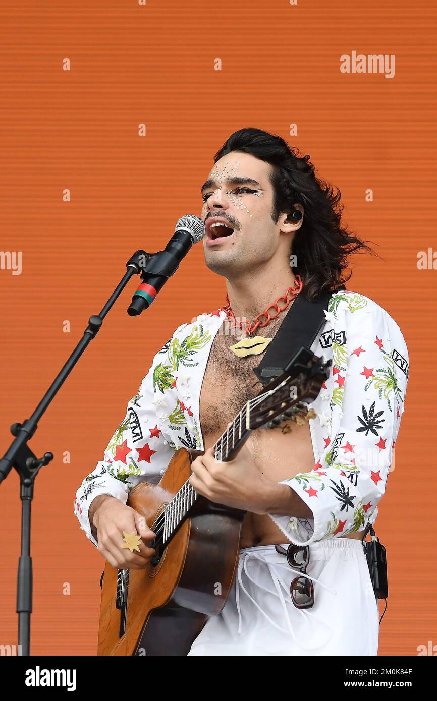Rio de Janeiro, Brazil,September 10, 2022. Singer Zé Ibarra of the band ...