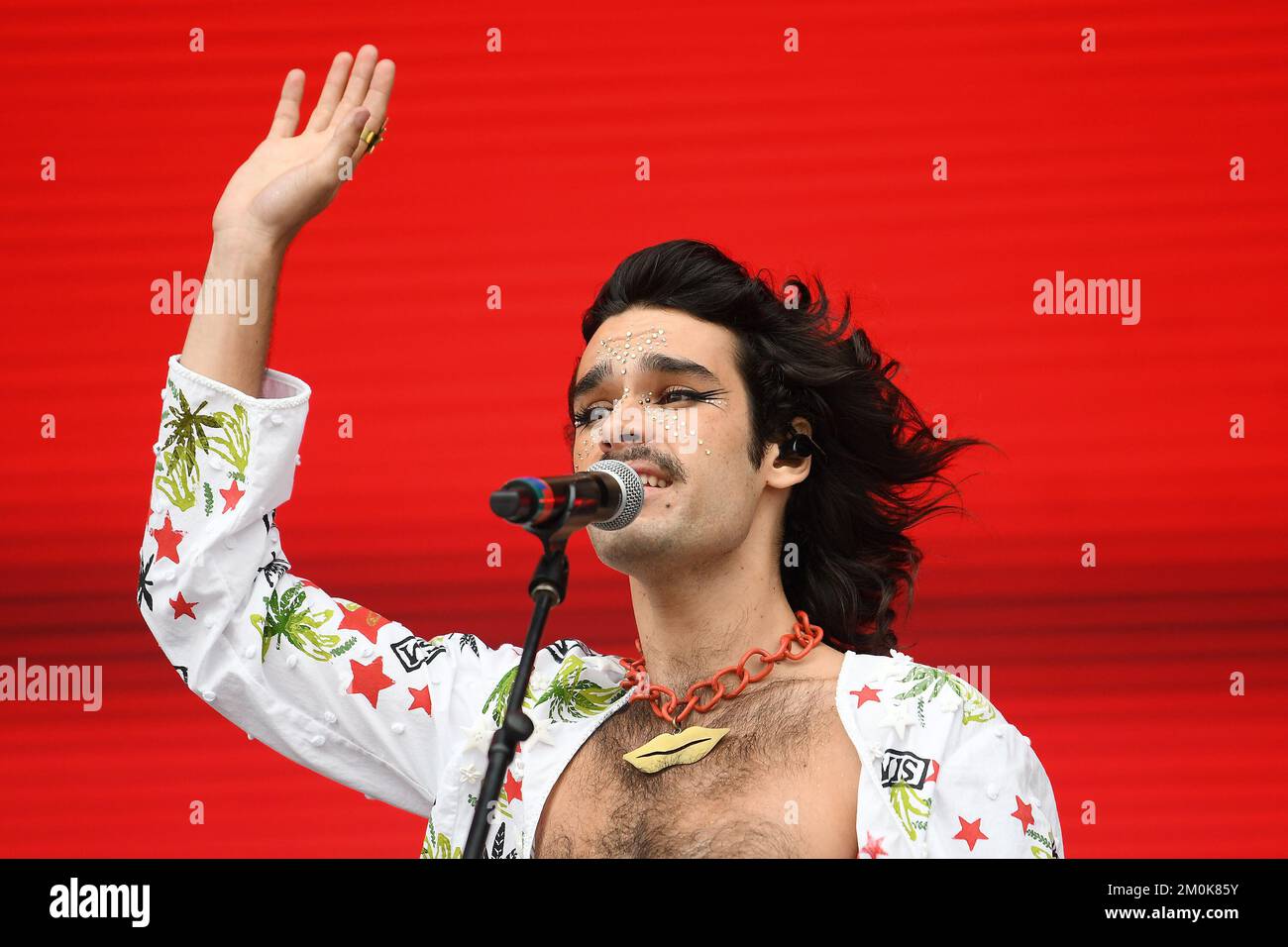 Rio de Janeiro, Brazil,September 10, 2022. Singer Zé Ibarra of the band ...