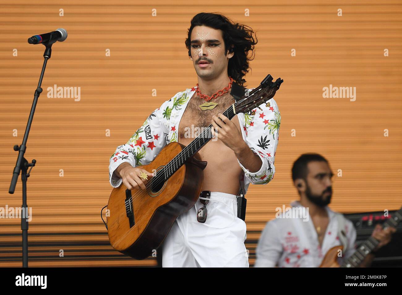 Rio de Janeiro, Brazil,September 10, 2022. Singer Zé Ibarra of the band ...