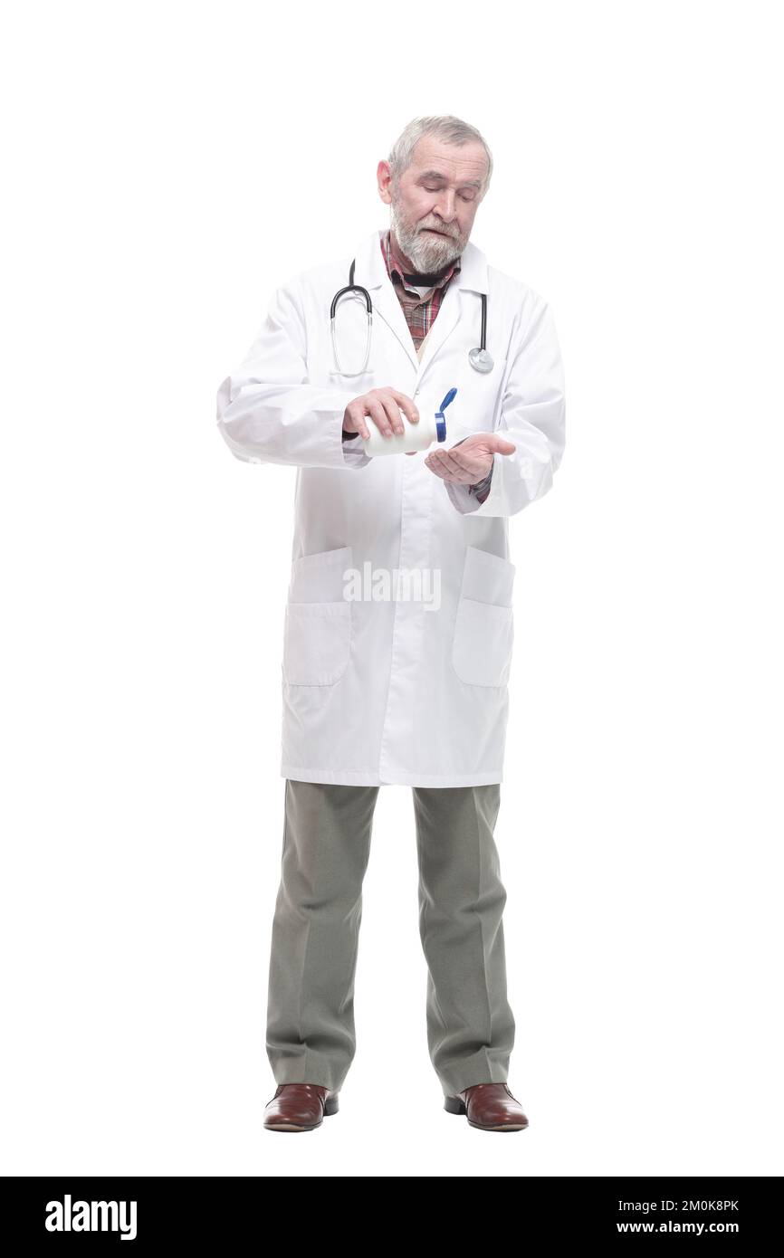 Elderly male doctor in uniform Cut Out Stock Images & Pictures - Alamy