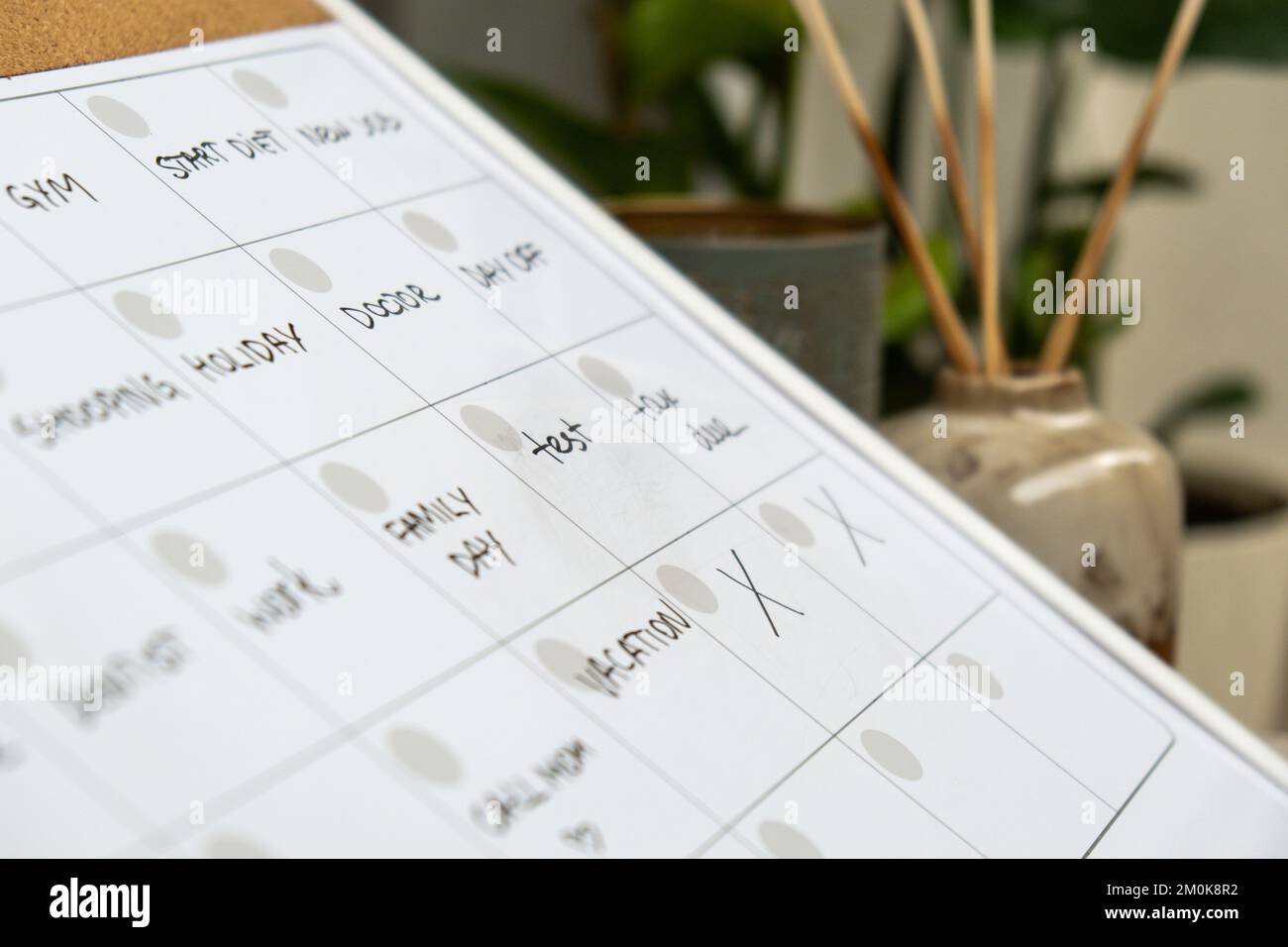 Monthly PLANNER filled with appointments and plans for next month. Busy ...