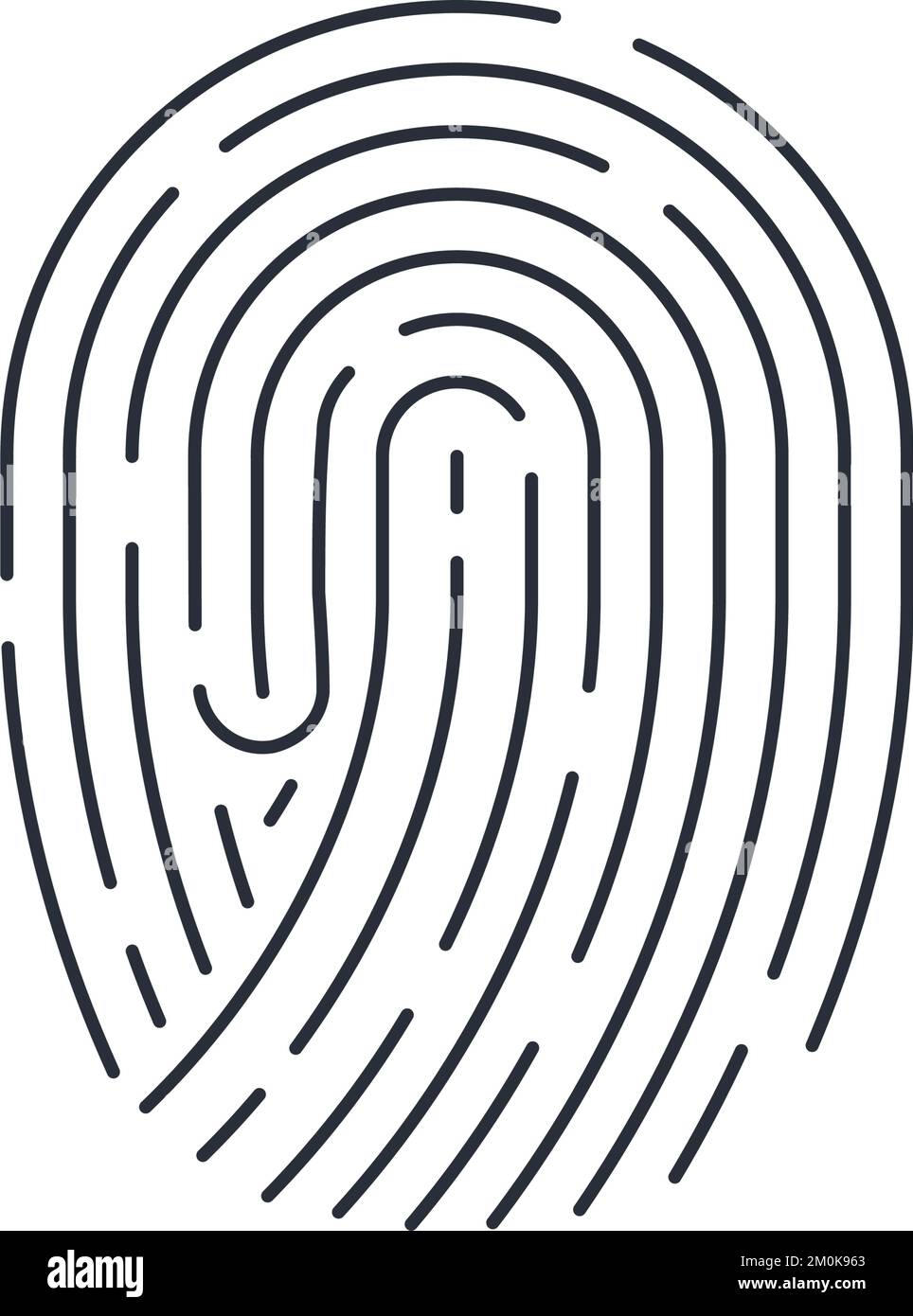 Touch Id Illustration. Fingerprint Identification System, Isolated on ...