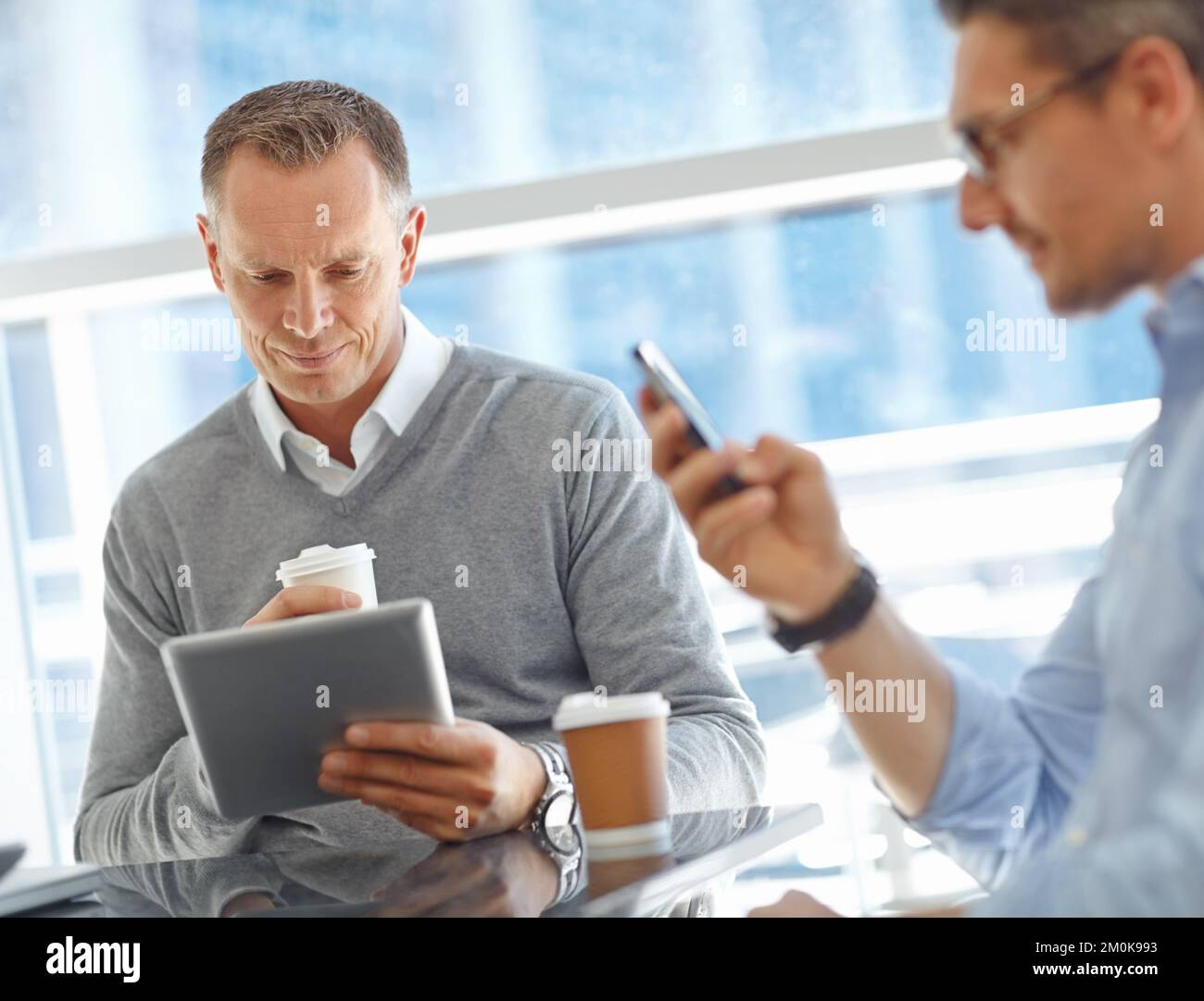 Business conducted through modern technology. Mature business ...