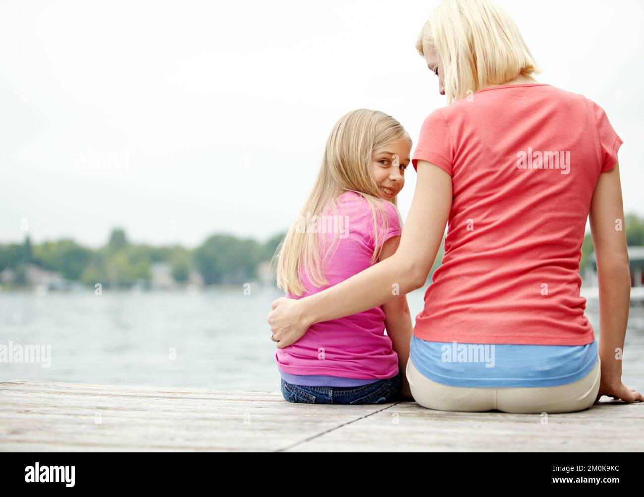 Spending some quality time together. A back image of a mother and ...
