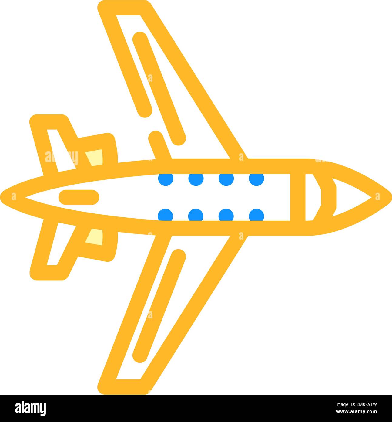 business jet airplane aircraft color icon vector illustration Stock ...