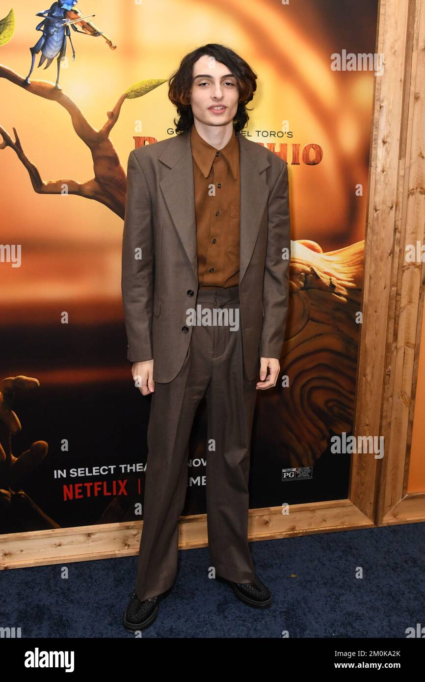 Finn Wolfhard atttends Guillermo Del Toro's Pinocchio premiere held at ...