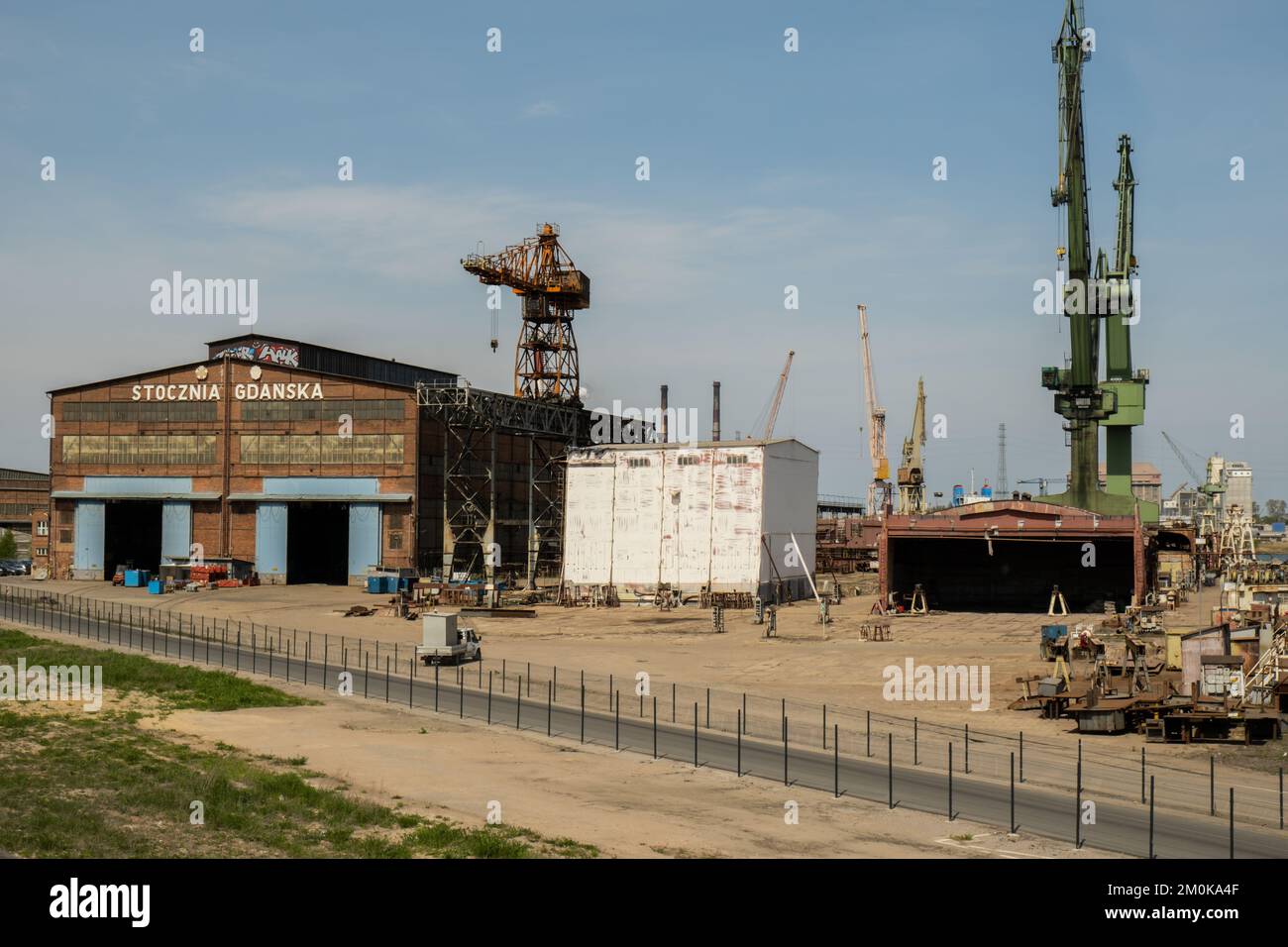 Gdansk, Poland - July 19 2022: Industrial building at the Gdansk ...