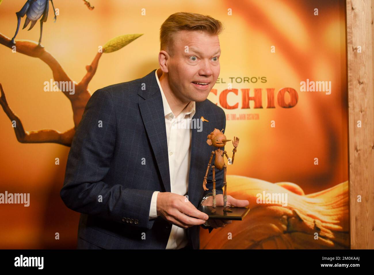 Brian Leif Hansen atttends Guillermo Del Toro's Pinocchio premiere held ...