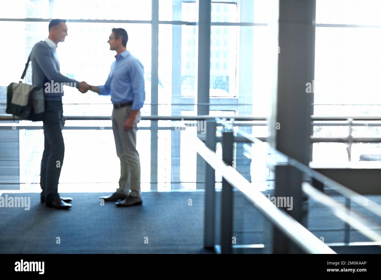 Building corporate relationships. Two mature businessmen shaking hands ...