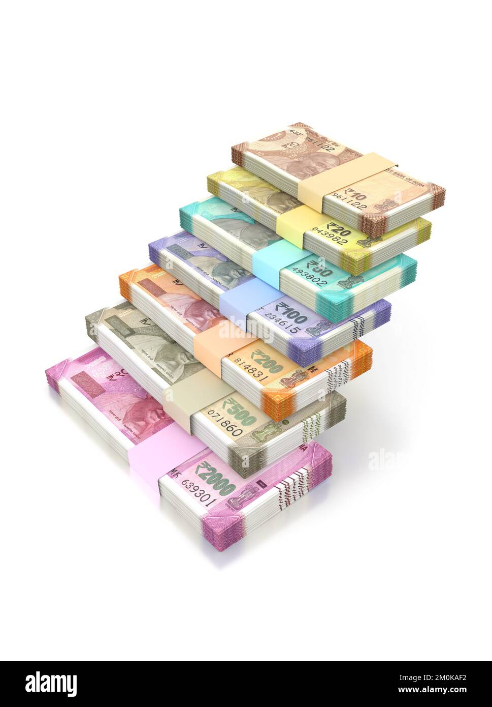 Indian Currency Notes Bundle 108 Indian Currency Bundle Stock Photos,