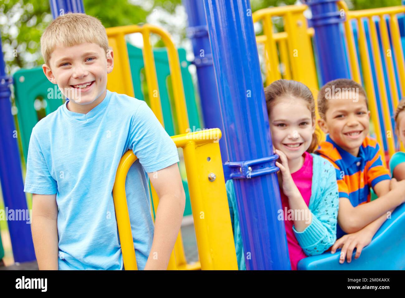 Multi ethnic group children playground hi-res stock photography and ...