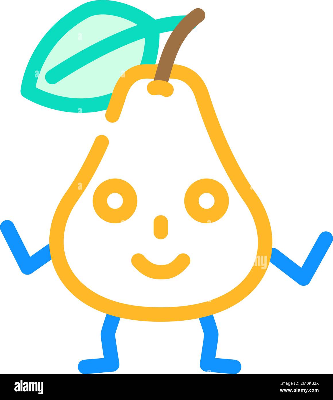 pear character color icon vector illustration Stock Vector Image & Art ...