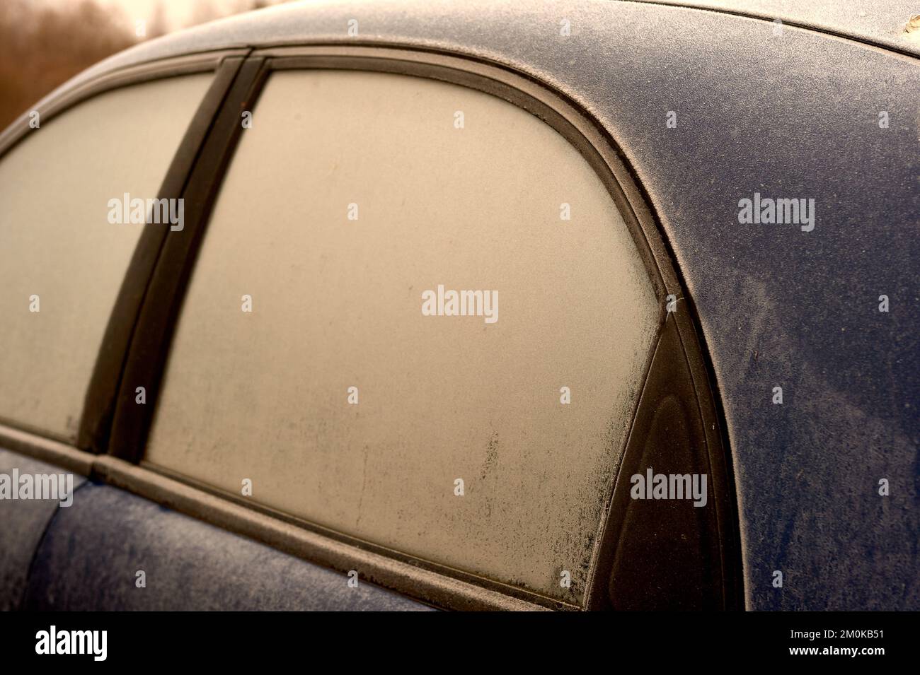 frozen windshield of a passenger car in winter Stock Photo - Alamy