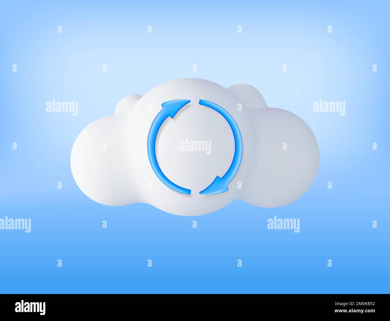 3D Cloud with File Sync Icon Stock Vector Image & Art - Alamy