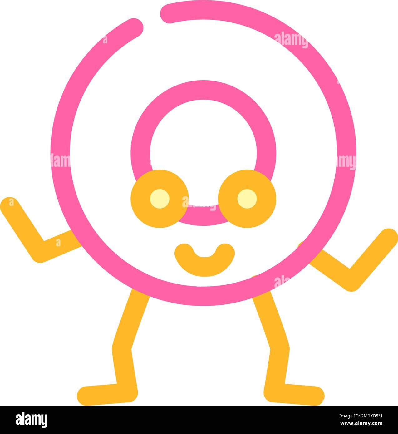 ring geometric shape character color icon vector illustration Stock ...