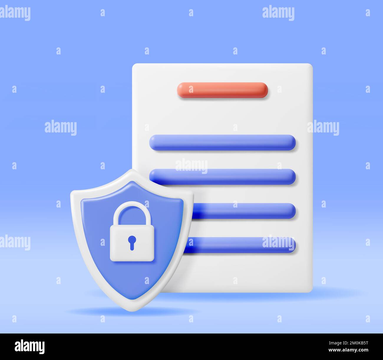Paper list document lock Stock Vector Images - Alamy