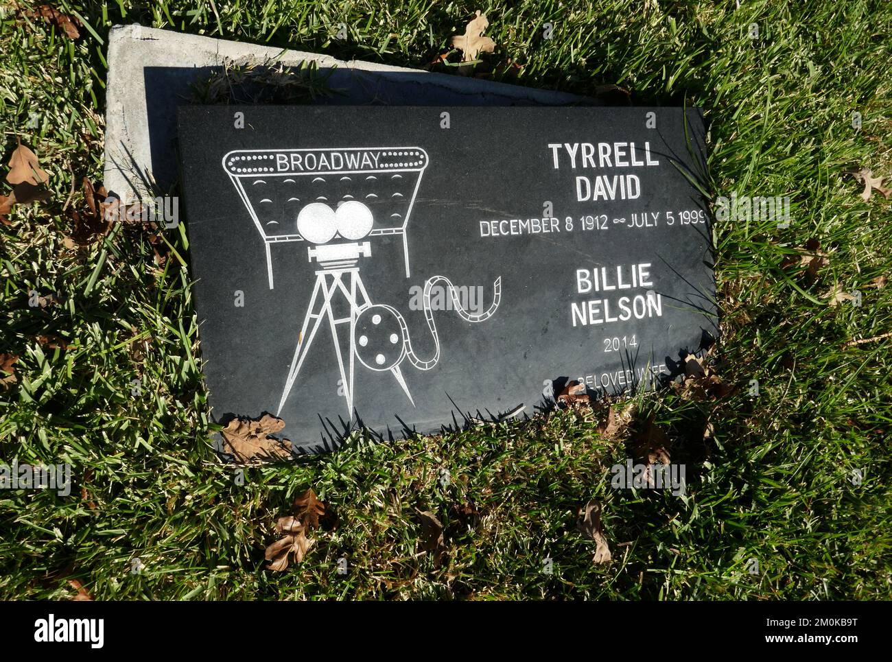 Los Angeles, California, USA 3rd December 2022 Actress Billie Nelson Tyrrell's Grave in Garden ...