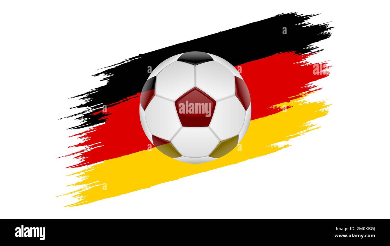Football soccer ball and Germany flag colors grunge vector image Stock ...