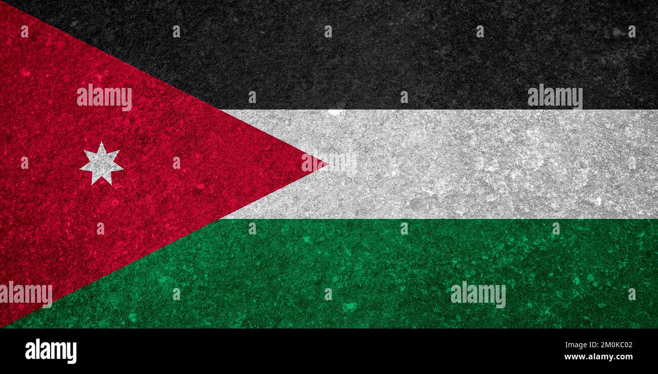 Jordan flag texture as background Stock Photo - Alamy