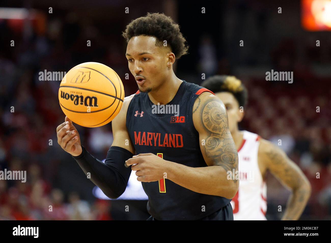 Madison, WI, USA. 6th Dec, 2022. Maryland Terrapins guard Jahmir Young ...