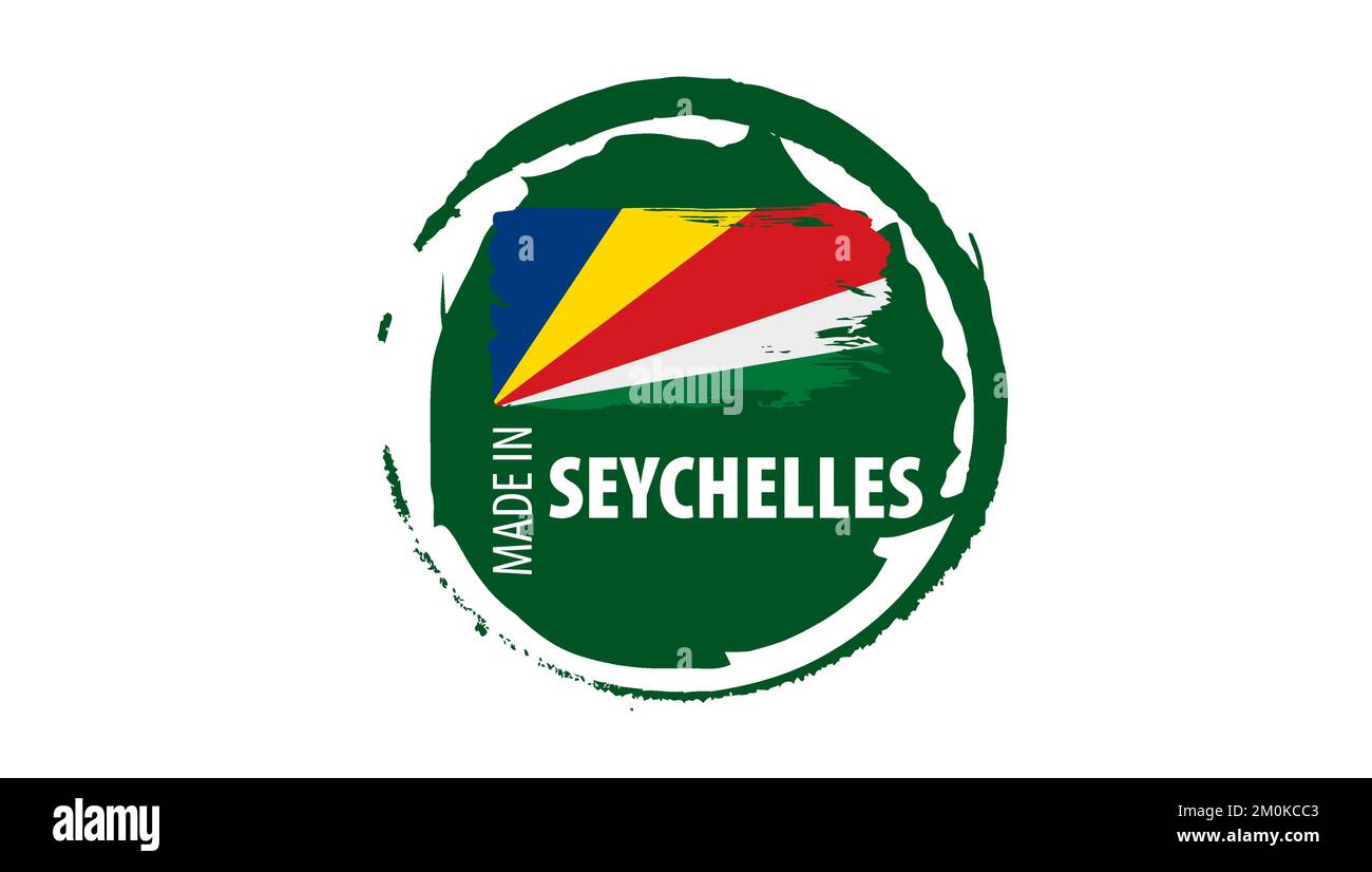Seychelles flag, vector illustration on a white background Stock Vector ...