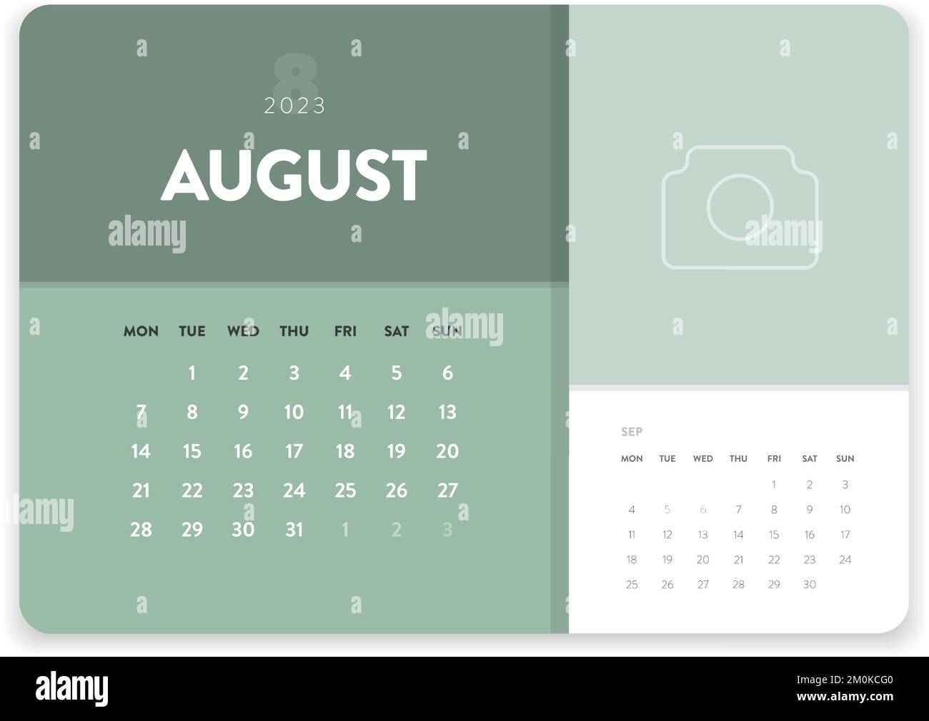 August 2023. Creative minimal business monthly 2023 Calendar template ...