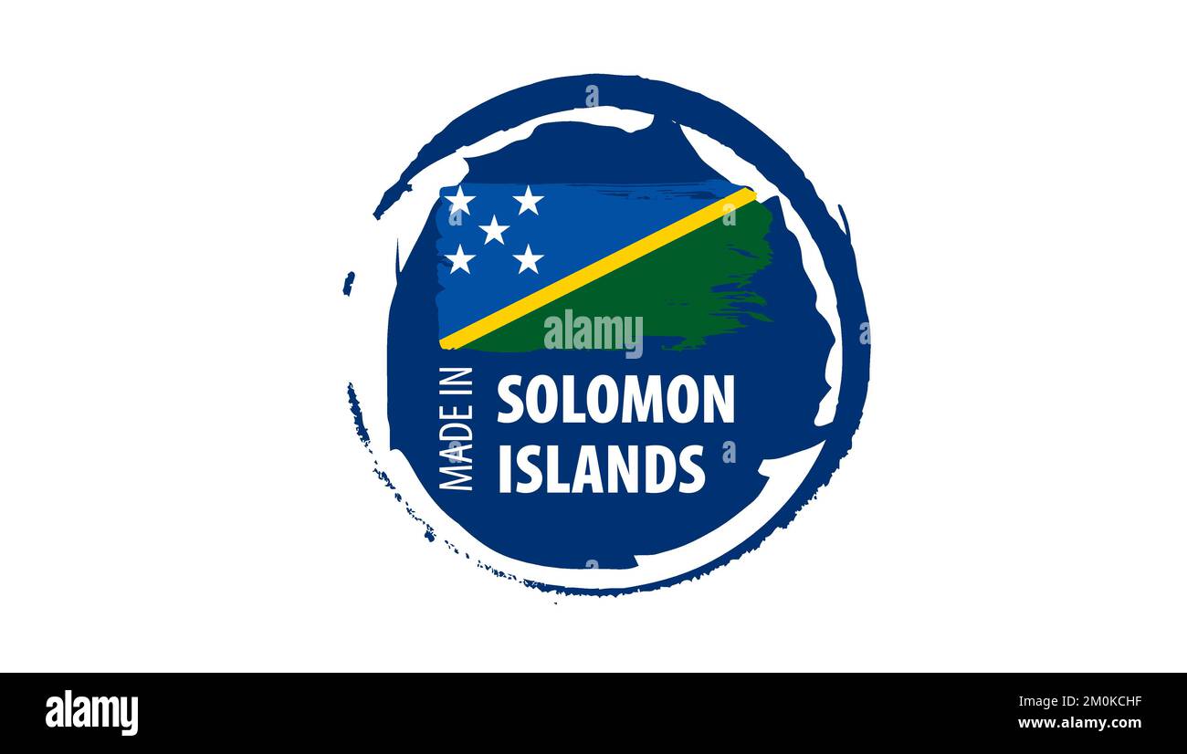 Solomon Islands flag, vector illustration on a white background Stock ...