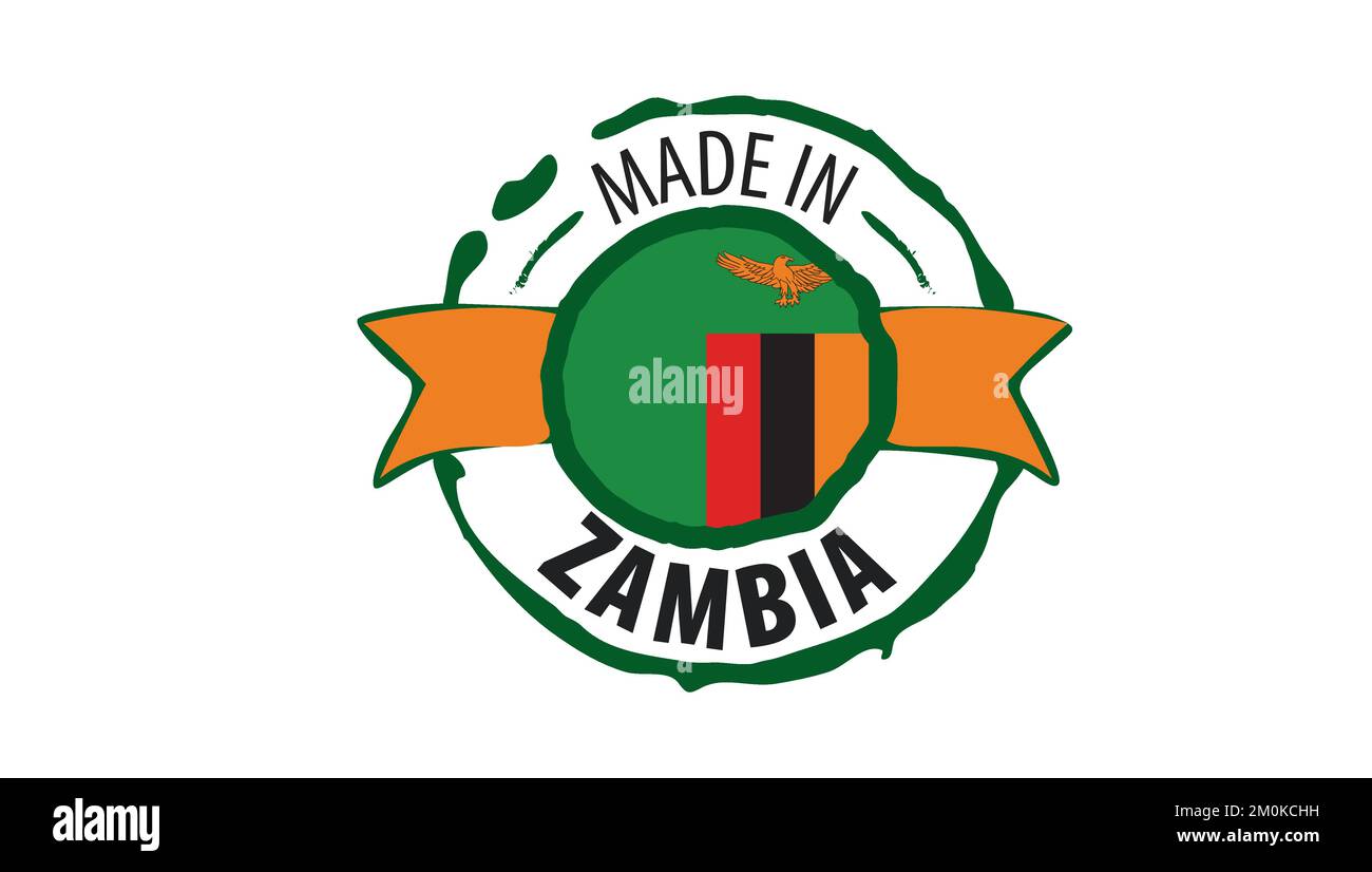 Zambia flag, vector illustration on a white background Stock Vector ...