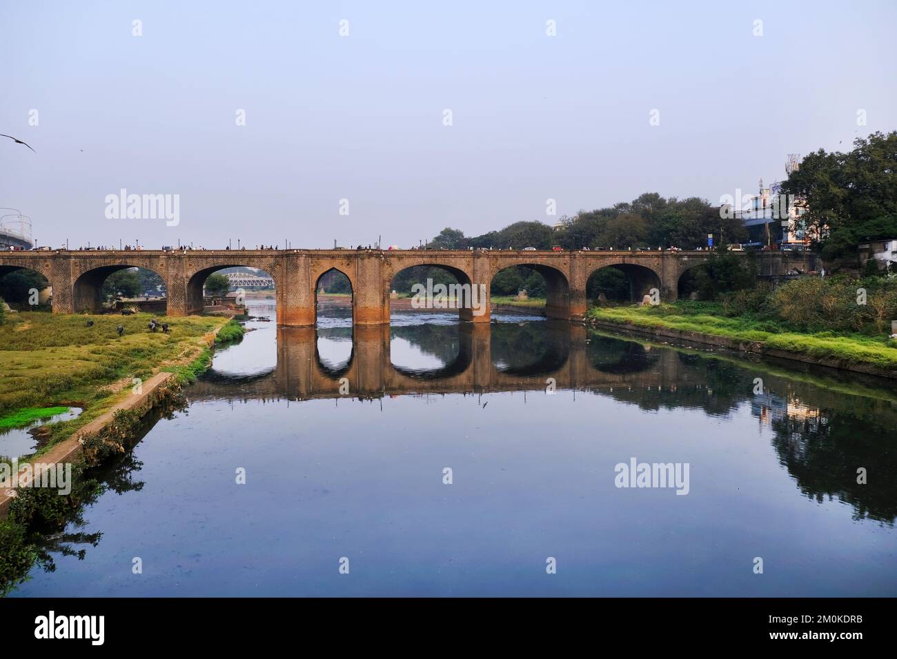 06 December 2022, Pune, India, Chhatrapati Shivaji bridge, this ...