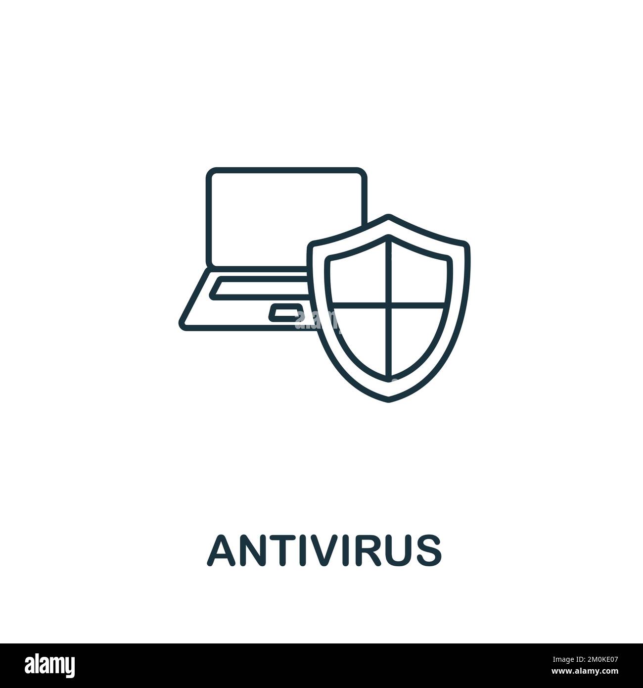 Antivirus Icon Monochrome Simple Cyber Security Icon For Templates Web Design And Infographics