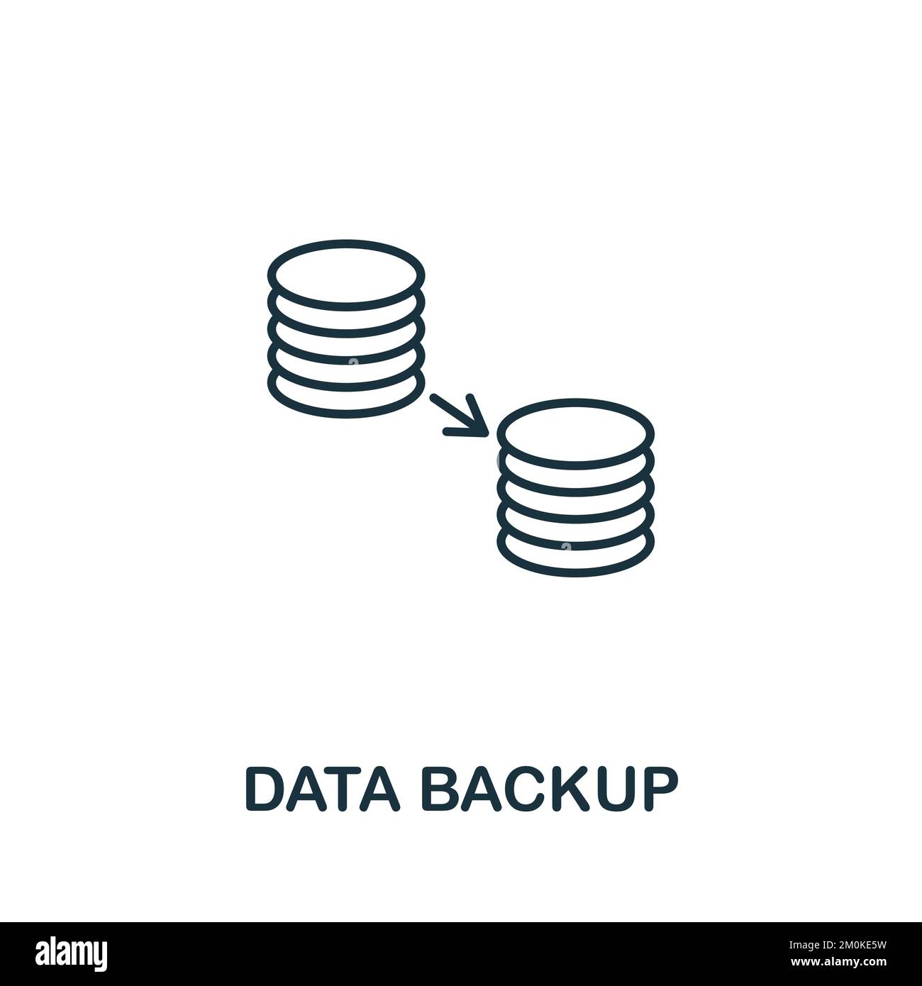Data Backup icon. Monochrome simple Cyber Security icon for templates ...