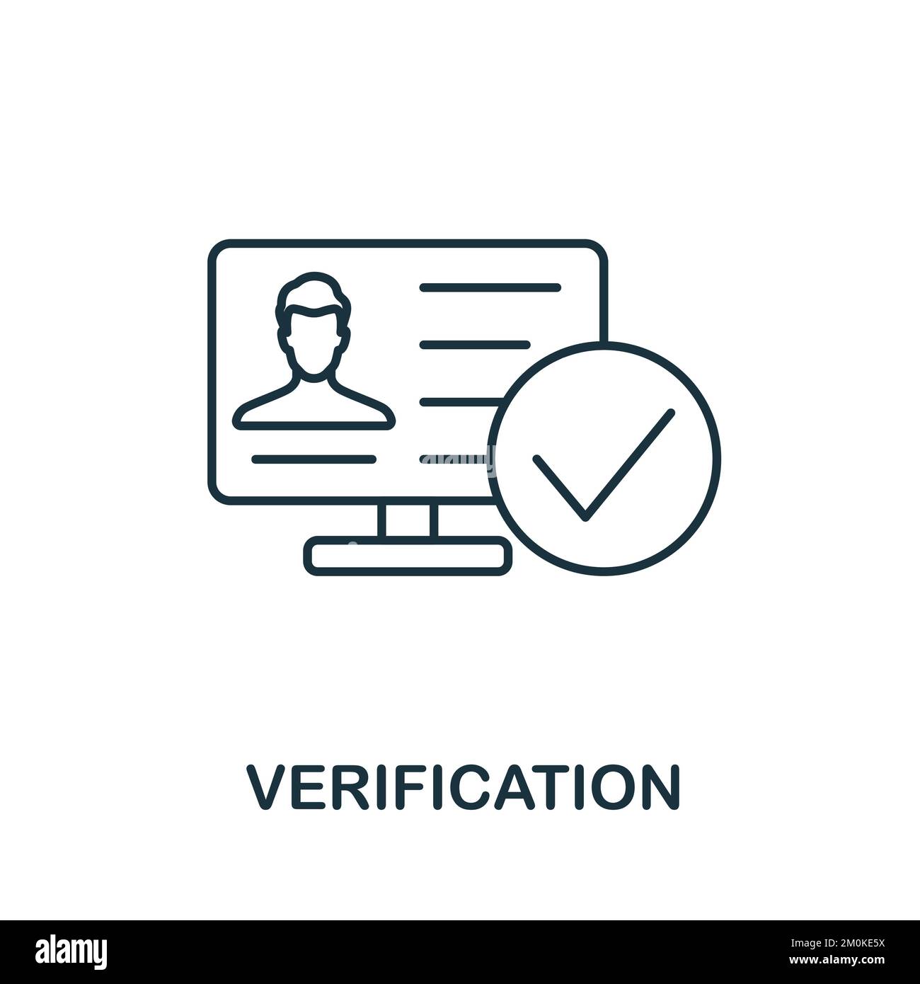 Verification icon. Monochrome simple Cyber Security icon for templates ...