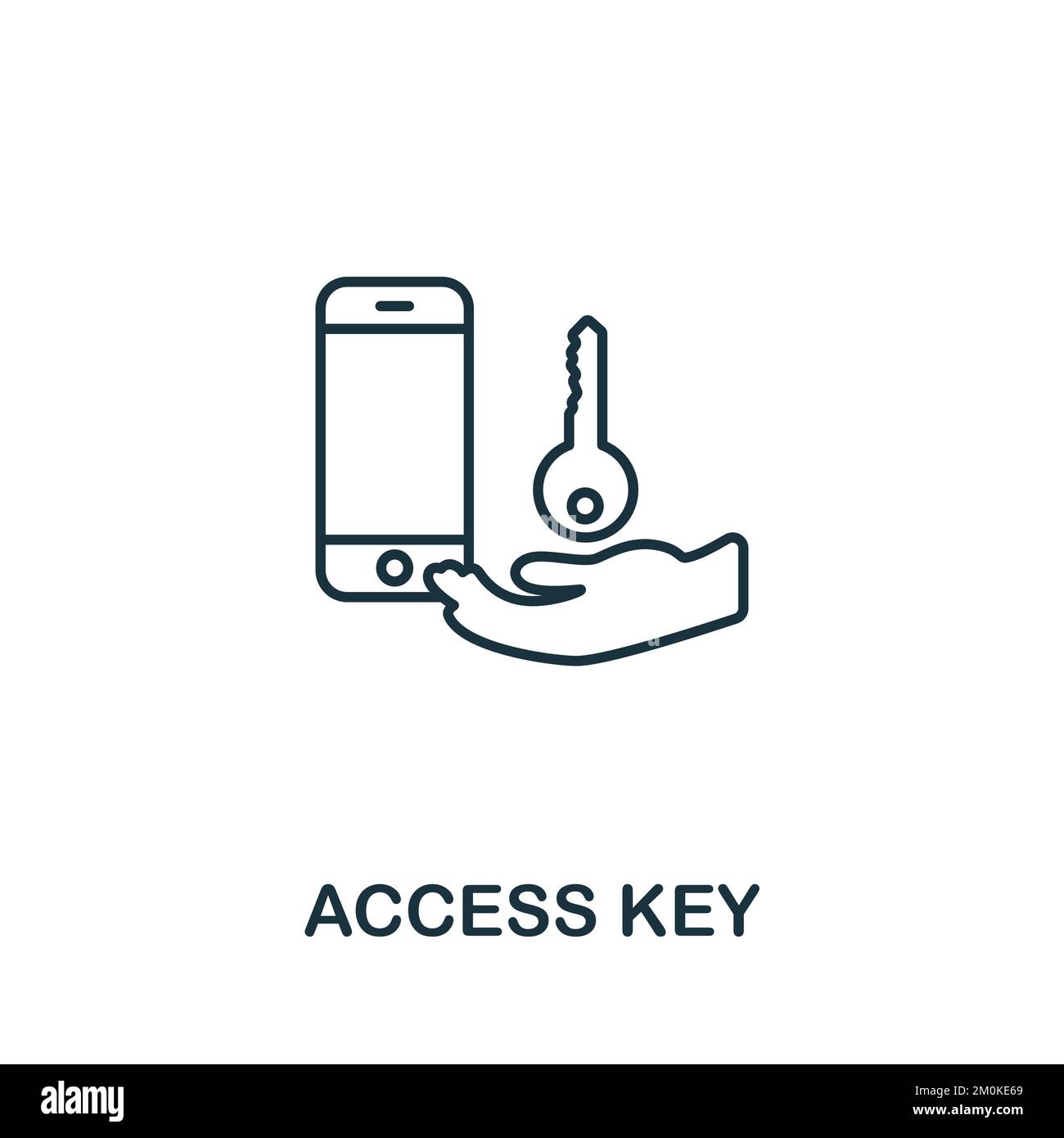 Access Key Icon Monochrome Simple Cyber Security Icon For Templates Web Design And