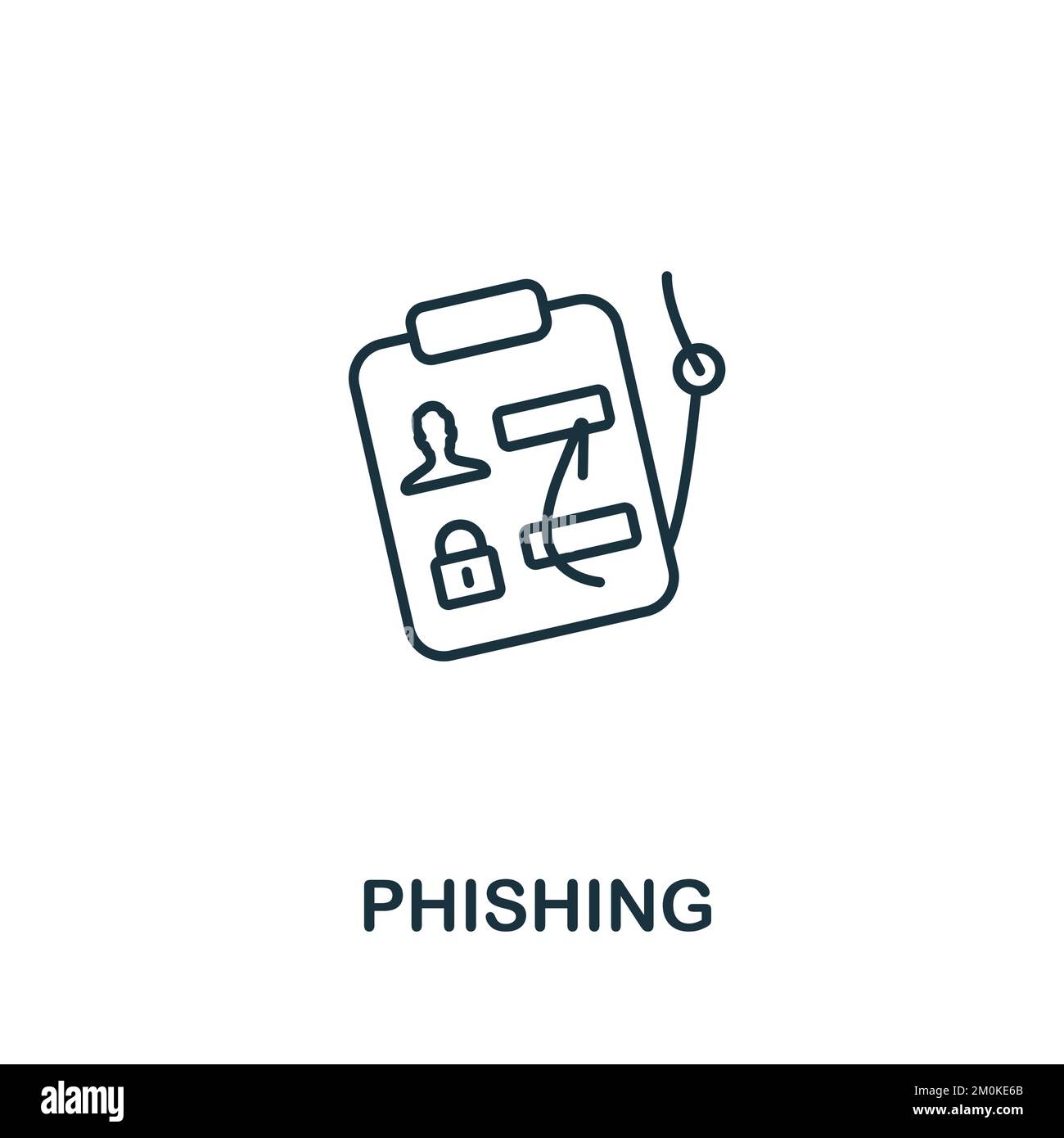 Phishing Icon Monochrome Simple Cyber Security Icon For Templates Web Design And Infographics