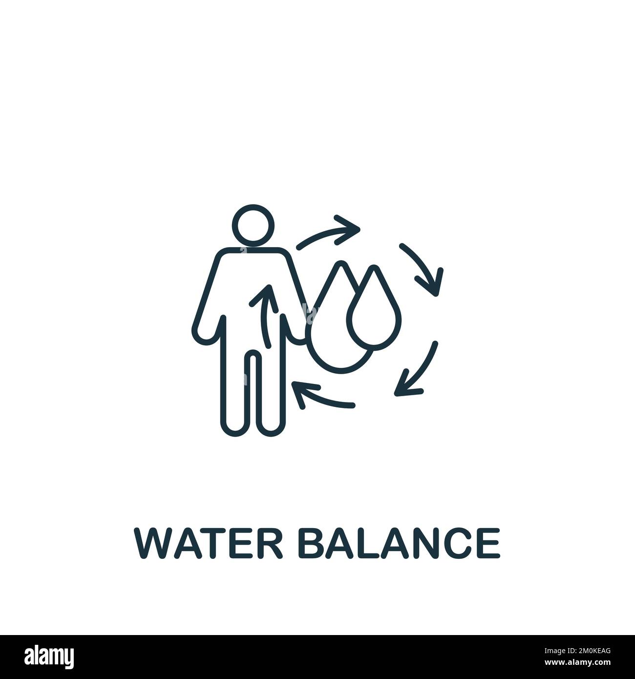 Water Balance icon. Monochrome simple Detox Diet icon for templates ...