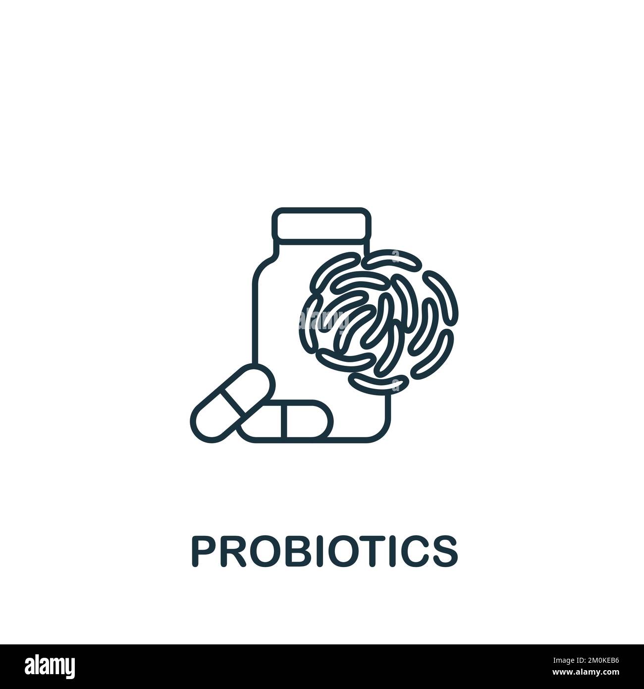 Probiotics icon. Monochrome simple Detox Diet icon for templates, web ...