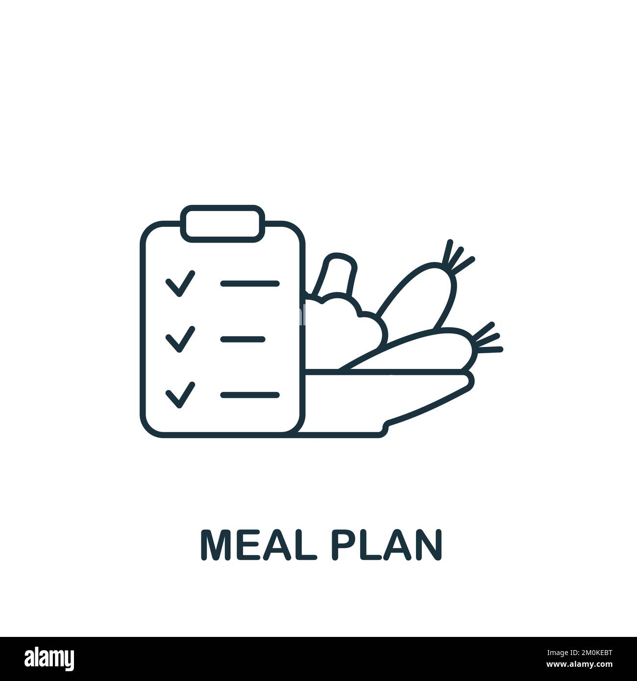 Meal Plan icon. Monochrome simple Detox Diet icon for templates, web ...