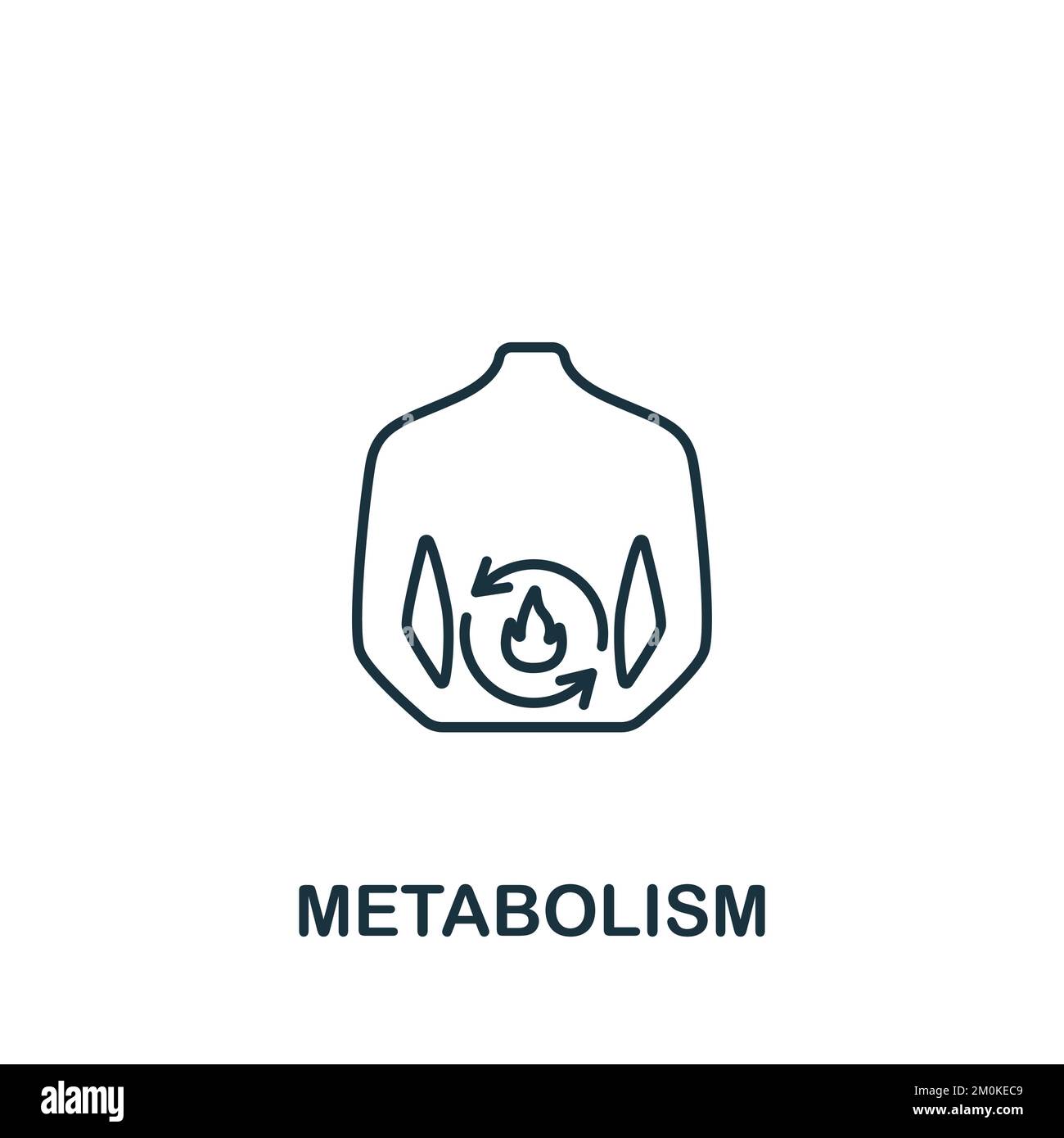 Metabolism icon. Monochrome simple Detox Diet icon for templates, web ...