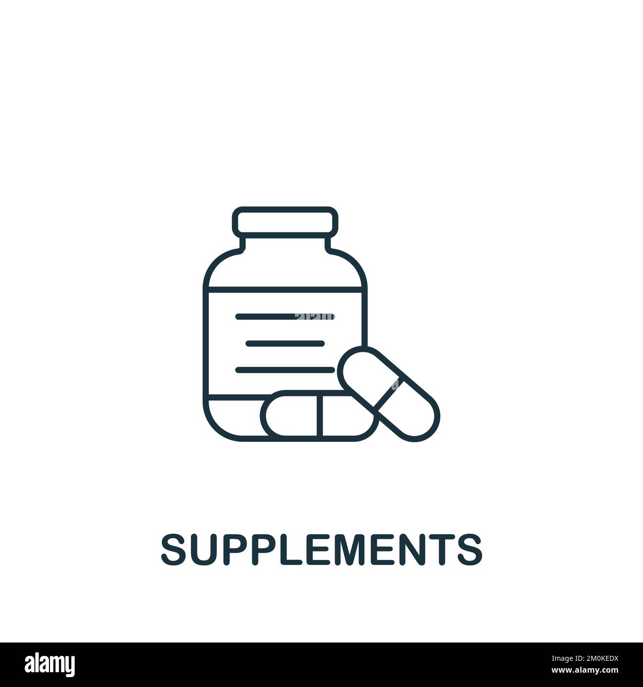 Supplements icon. Monochrome simple Detox Diet icon for templates, web ...