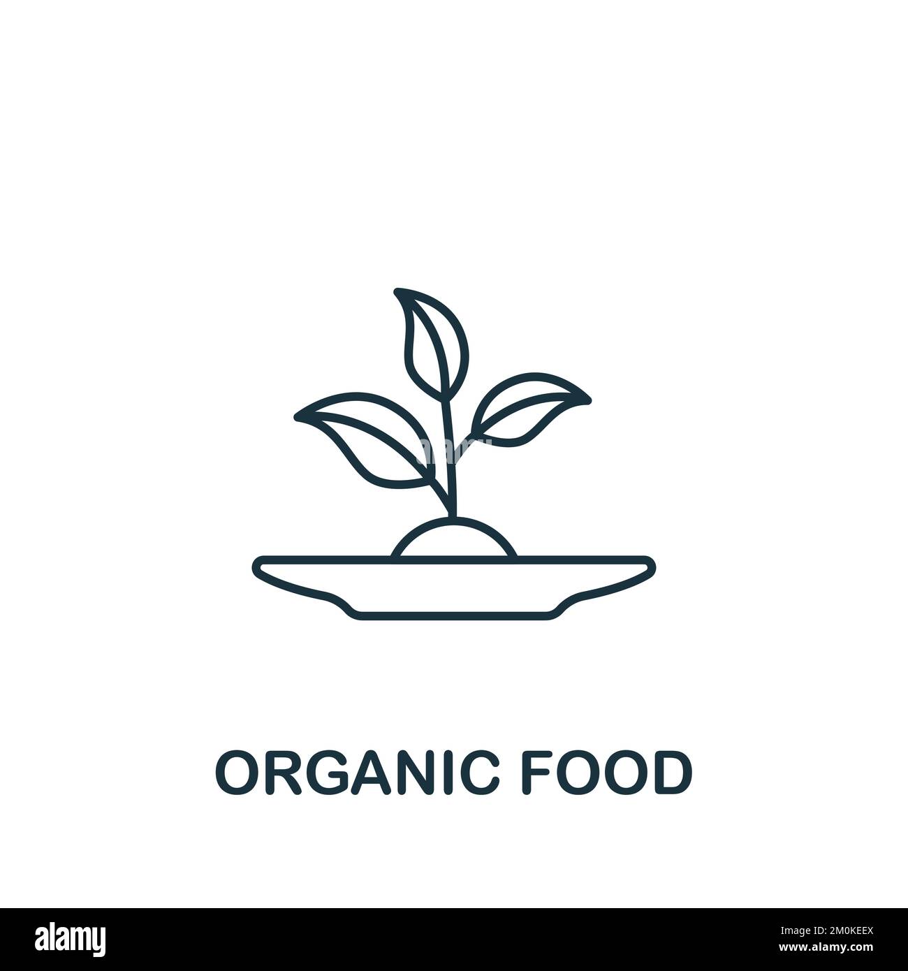 Organic Food icon. Monochrome simple Detox Diet icon for templates, web ...